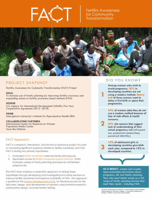 Fact Sheet: FACT Project | Thrive Center for Children, Families, and ...