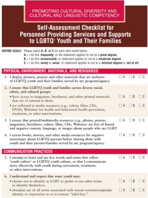 Promoting Cultural Diversity and Cultural Competency: Self-Assessment ...